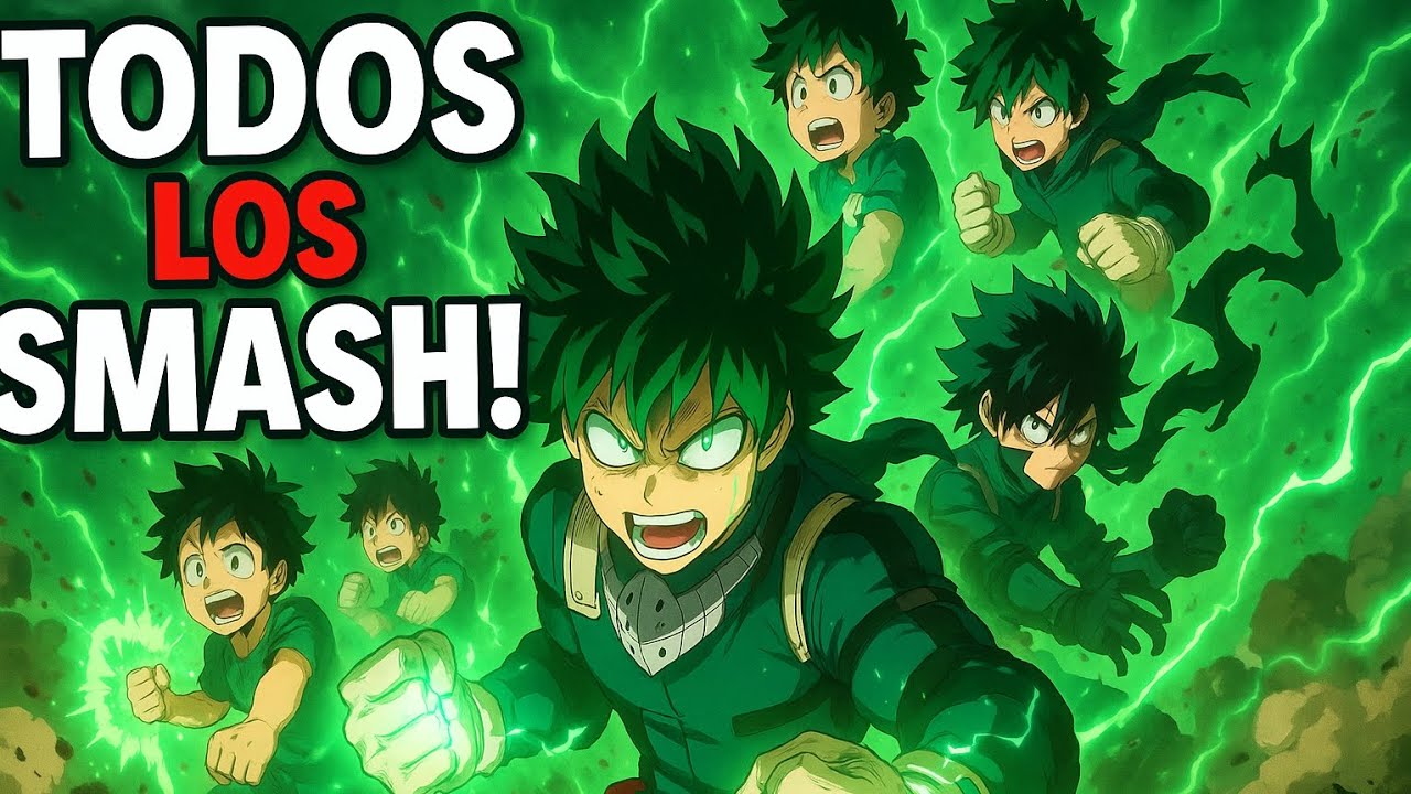 TODOS LOS SMASH DE DEKU (TEMPORADAS 1-7) - YouTube