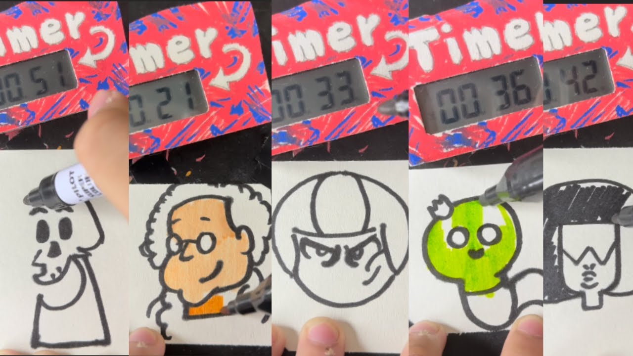 [ ASMR ] Drawing Gernet, Grim Reaper, Kick Buttowski, King Worm and ...