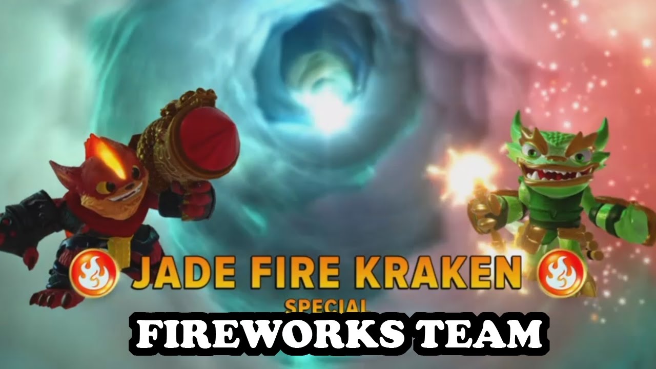 Skylanders Imaginators - Flare Wolf & Jade Fire Kraken GAMEPLAY ...