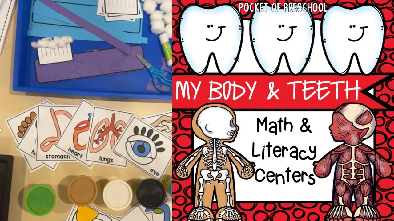 My Body & Teeth Math & Literacy Centers Unit Preview - YouTube