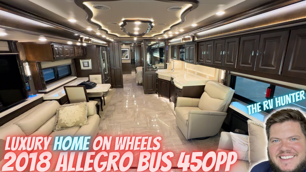 Used HOME on WHEELS!! 2018 Tiffin Allegro Bus 45OPP | 22k Miles - YouTube