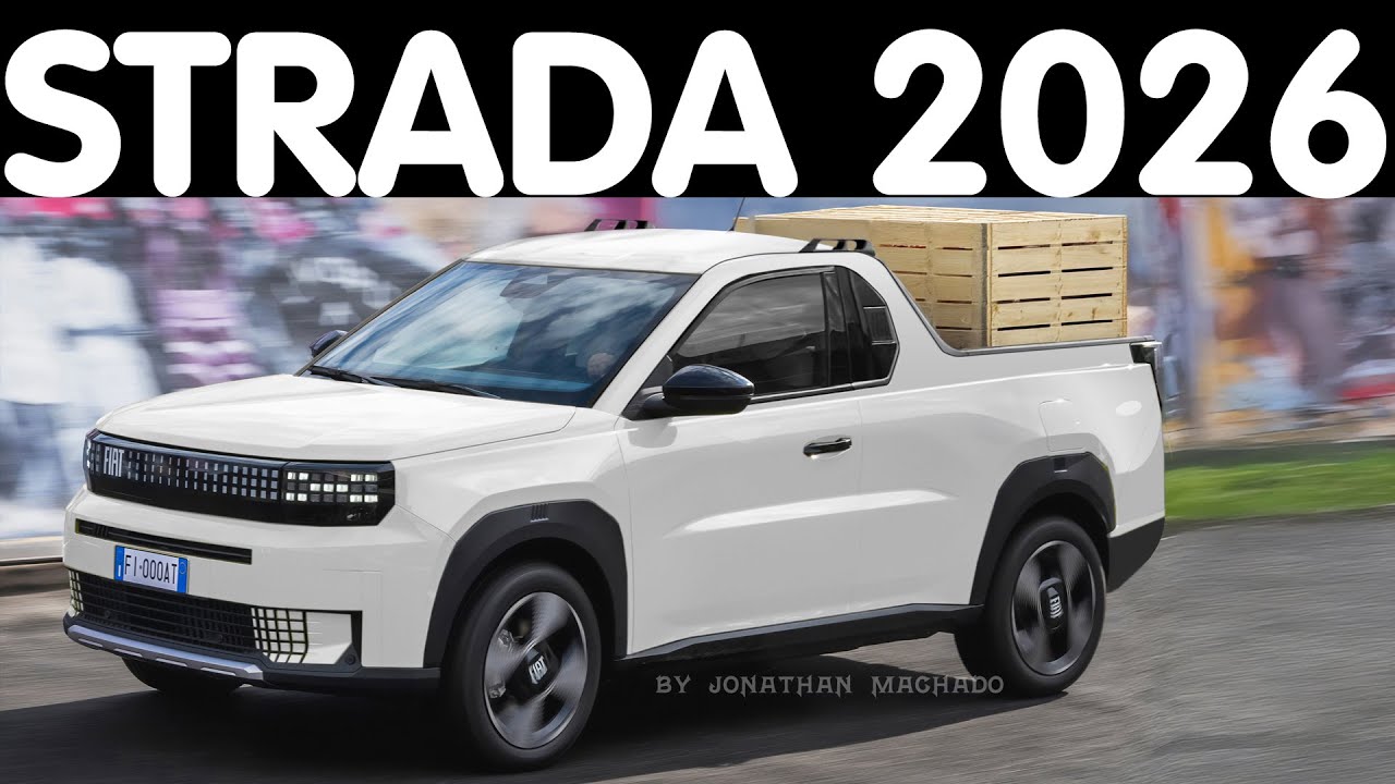 PHOTOSHOP New Fiat Strada 2026 @ Grande Panda EV Pickup Render - YouTube