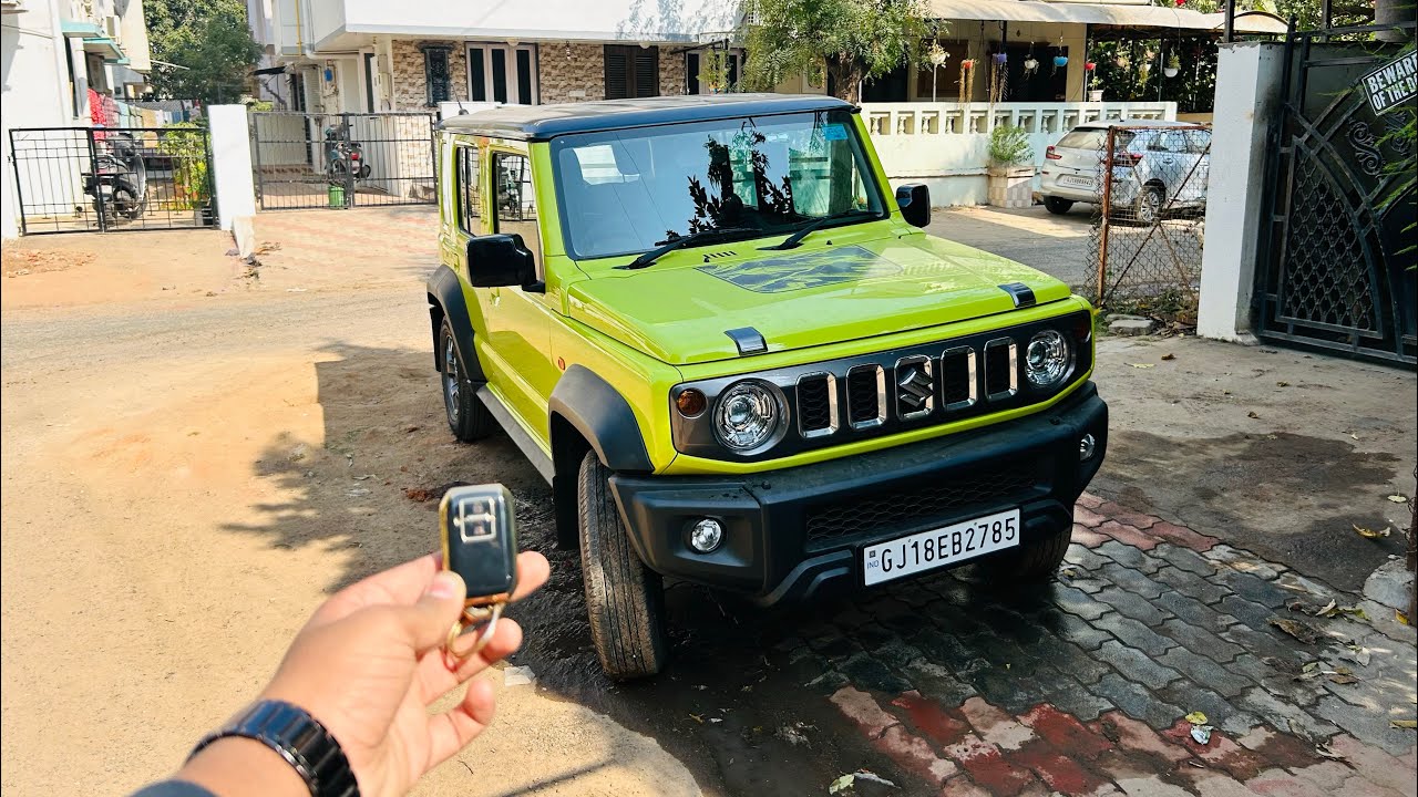 All new Maruti Suzuki jimny top model automatic kinetic yellow review 💫 ...