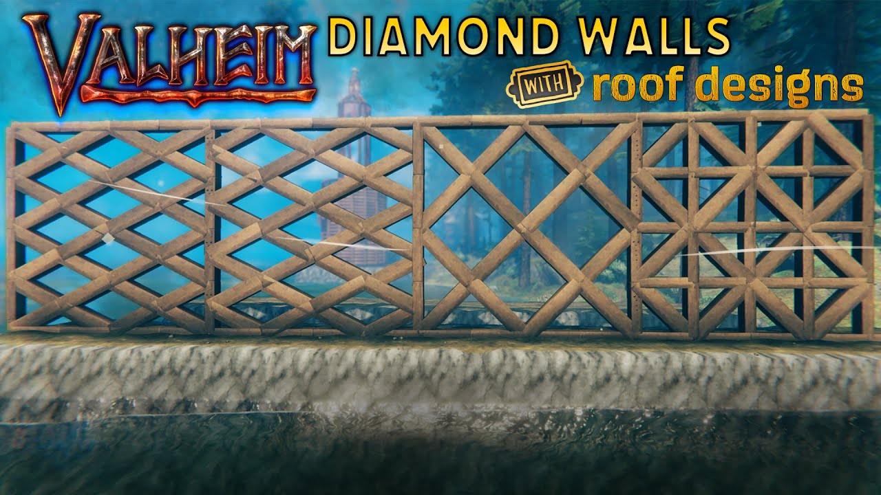 How to diamond wall designs | Valheim - YouTube