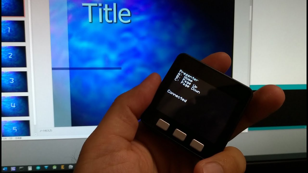 Very basic Powerpoint controller with M5Stack - YouTube