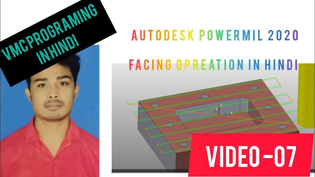Powermill Facing Program In Hindipowermill 2020 Facing Program In Hindi Vmc Programming In