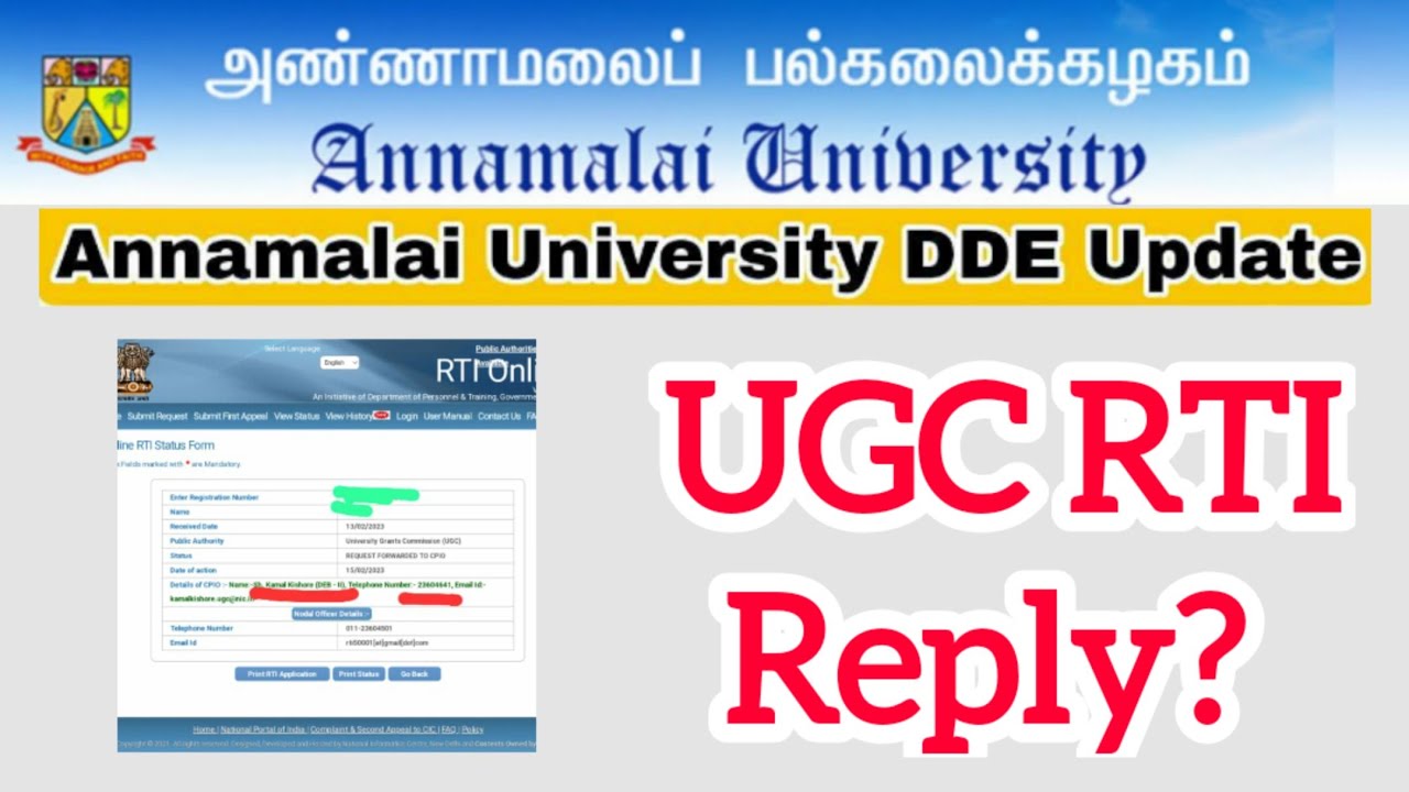 RTI Reply To Annamalai University DDE Degree Valid Related Court rti-reply-to-annamalai-university-dde-degree-valid-related-court