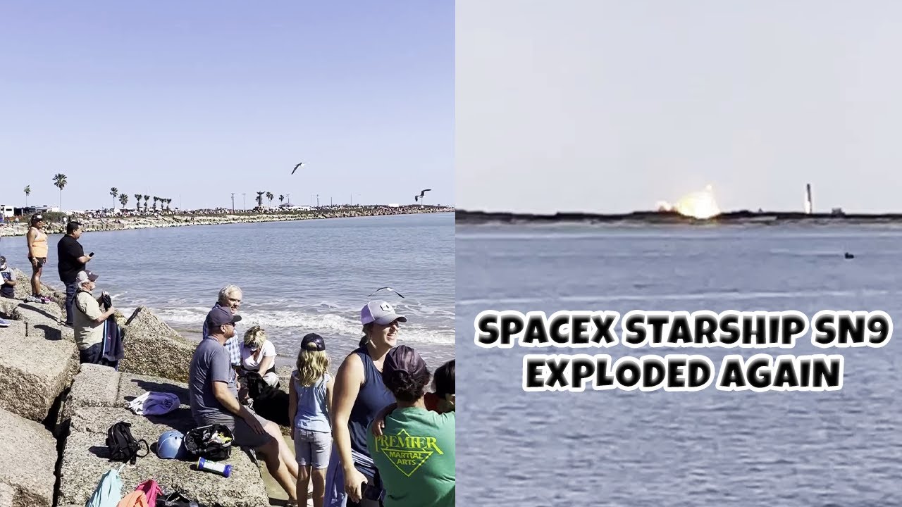 SpaceX Starship SN9 Prototype Explode Again ON landing - YouTube