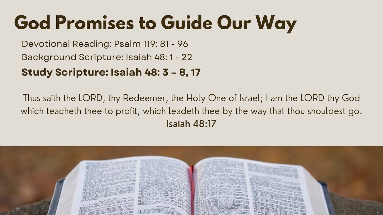 God Promises to Guide Our Way || Sabbath School Study - YouTube