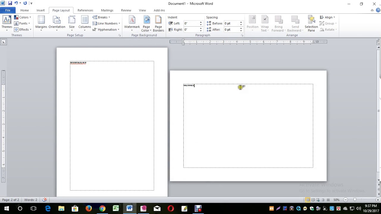 how to make one document two page landscape and portrait in word 2010 ...