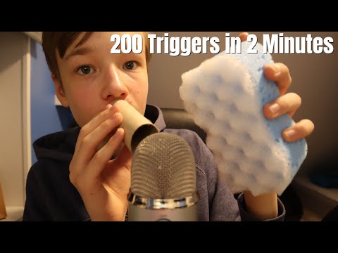 ASMR 200 Triggers In 2 Minutes