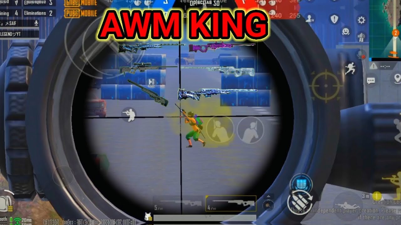 Real King 👑 Of AWM 🥵 Fastest AWM Shot Double AWM 🥶 #viral #viral #viral ...