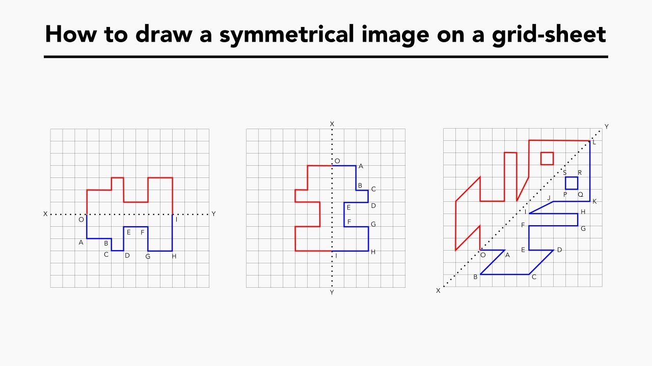 How to draw a symmetrical image about a line of symmetry | Early Birds ...