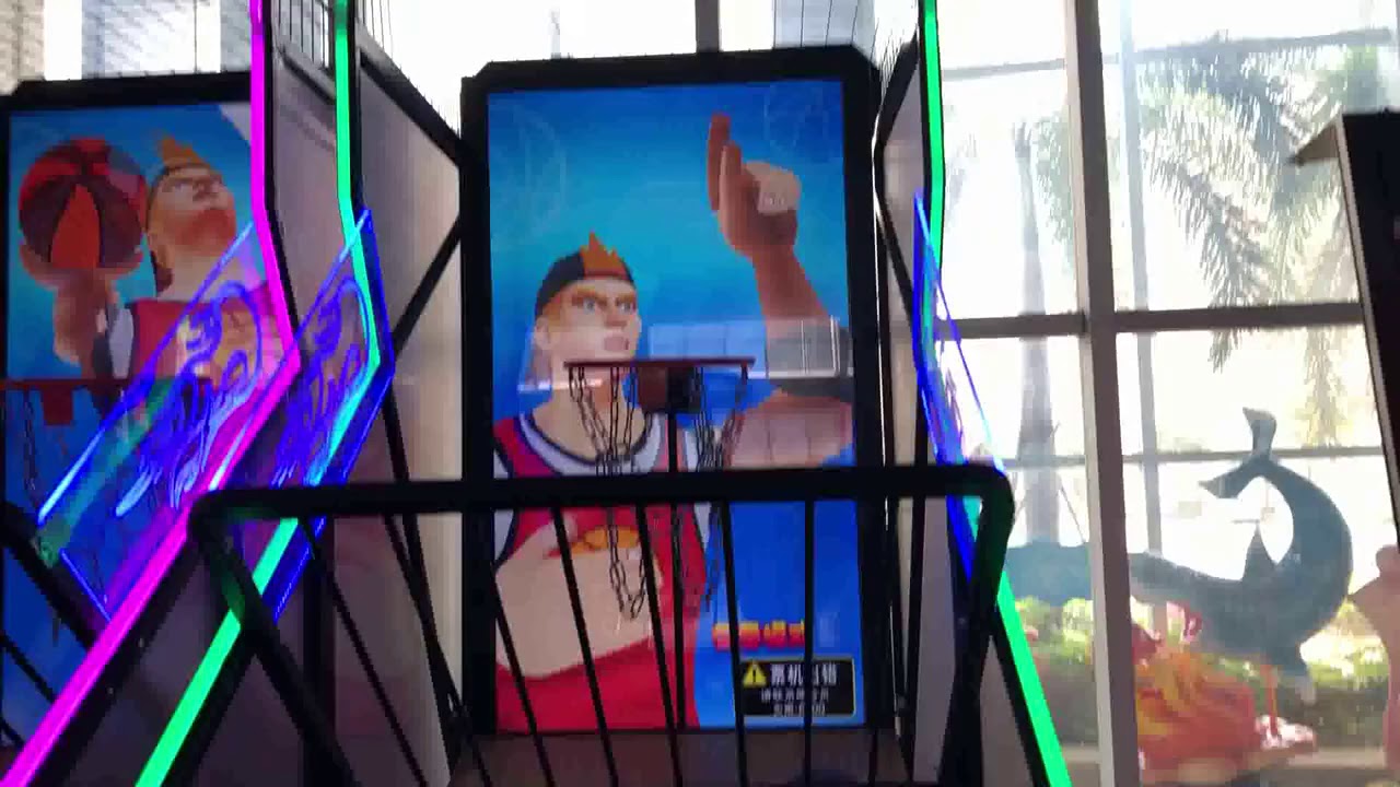 unis LCD screen basketball arcade machine - YouTube