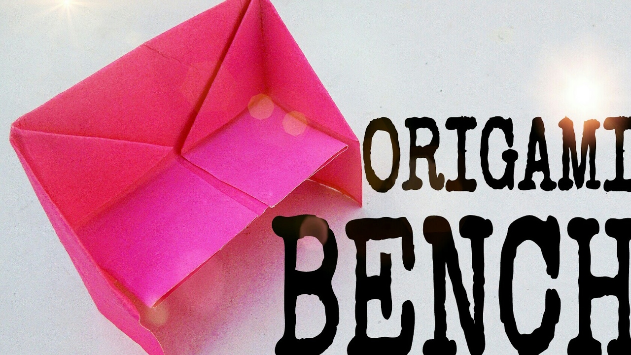How to make origami bench - YouTube