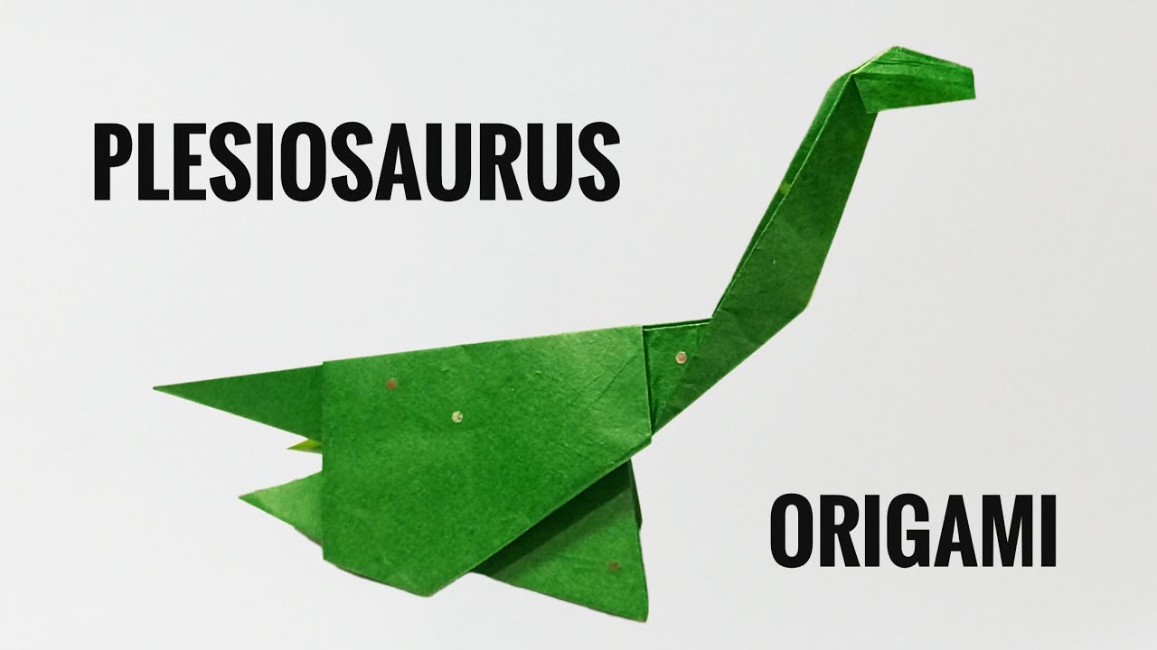 PLESIOSAURUS ORIGAMI / como hacer un dinosaurio de papel paso a paso ...
