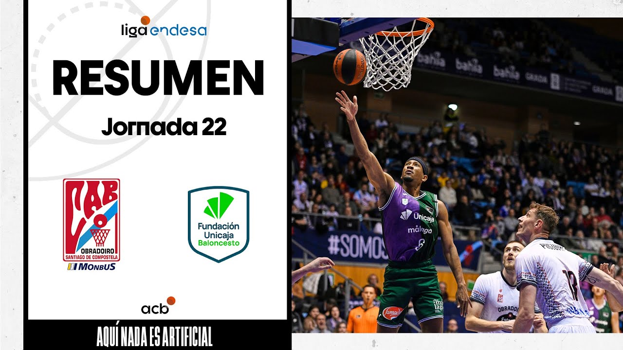 Monbus Obradoiro - Unicaja (78-90) RESUMEN | Liga Endesa 2023-24 - YouTube