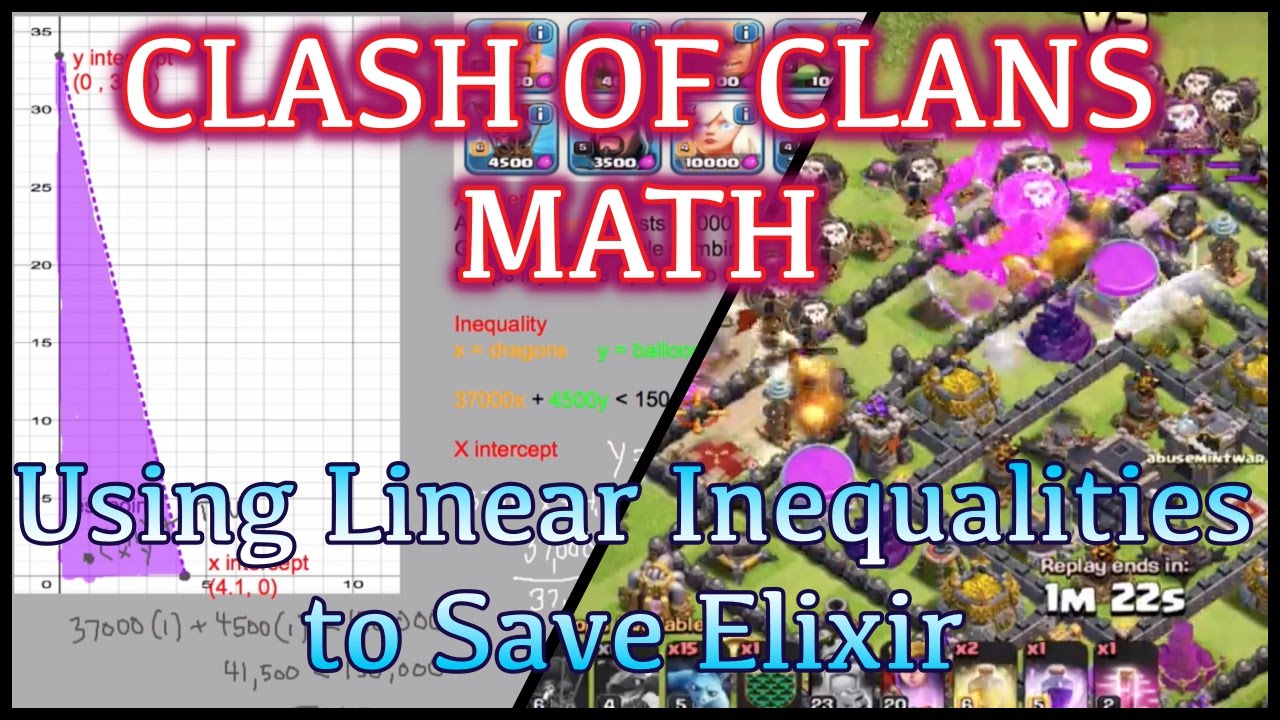 Clash of Clans Math - Saving Elixir by Using Linear Inequalities Part 2 ...