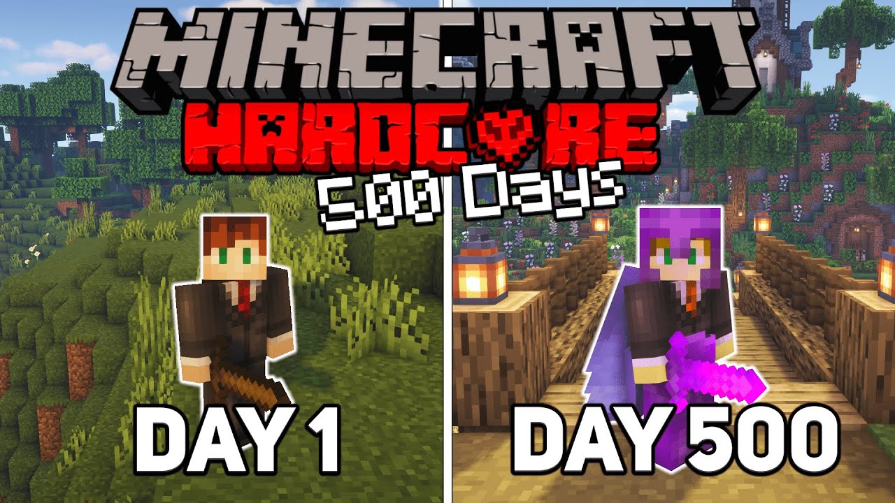 I Survived 500 Days in HARDCORE Minecraft...Here's What I Did.. - YouTube