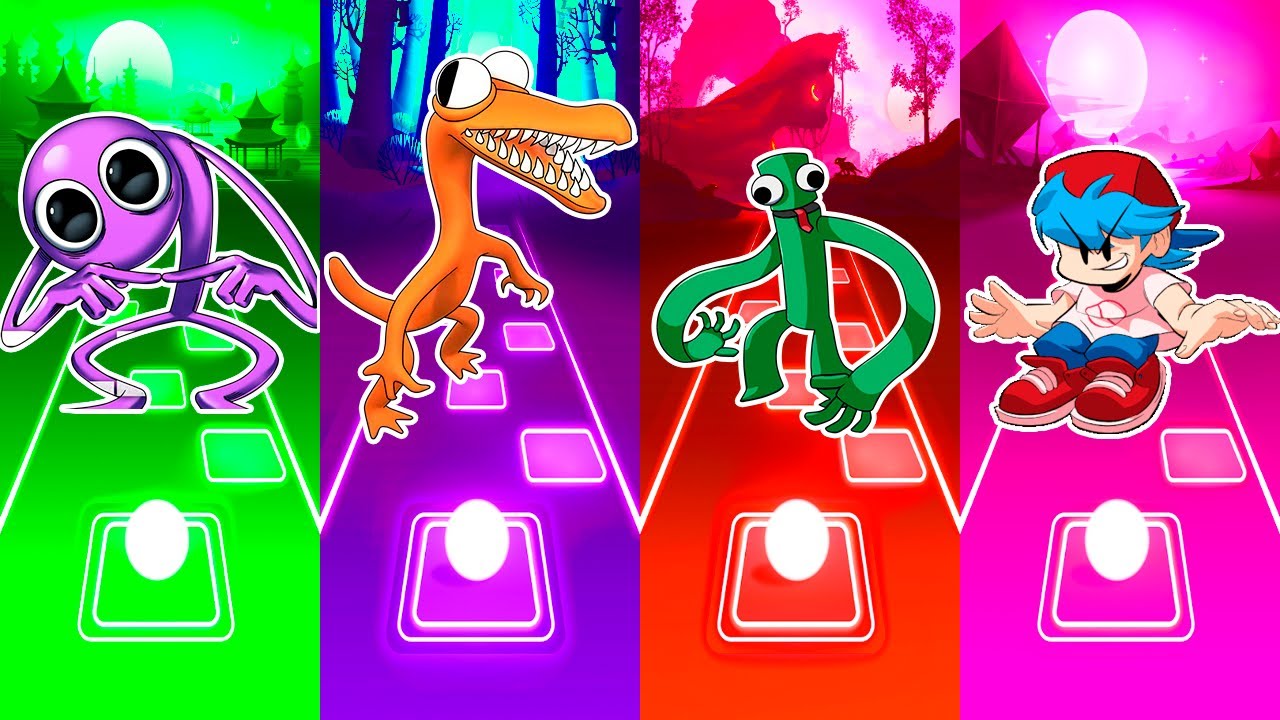 Rainbow Friends: Purple vs Orange vs Green vs Charlie FnF | 😻 Tiles Hop ...