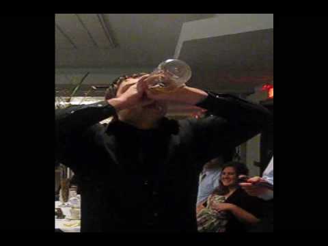 Drunk guy pukes at wedding