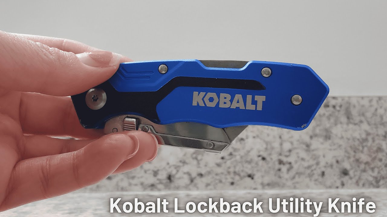 In Hand Review of Kobalt Lockback Utility Knife 3 Piece Set with Quick ...