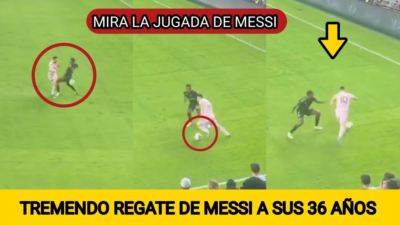 MIRA EL DESCOMUNAL REGATE DE MESSI A SUS 36 AÑOS DE EDAD CON EL INTER ...