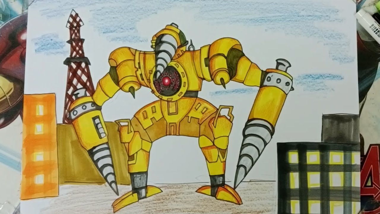 how to draw titan drill man - YouTube