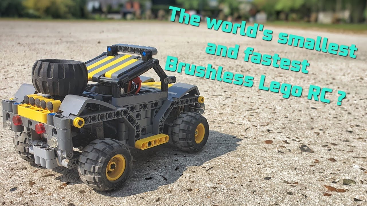 Mini Brushless Lego RC Trophy Truck - THE REAL TOP SPEED ! - YouTube