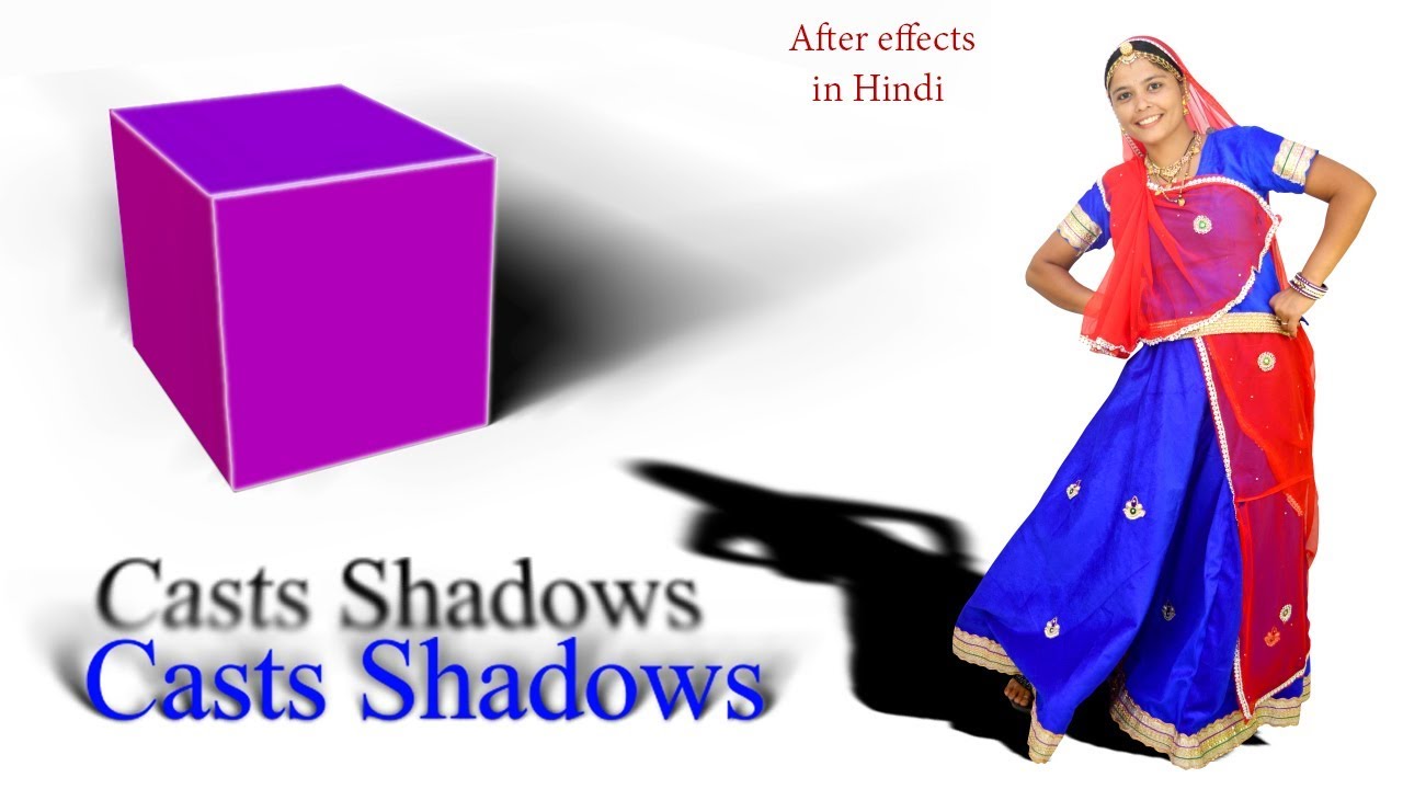 #Ae-17 Cast Shadow and Material optians in after effects [in HINDI ...