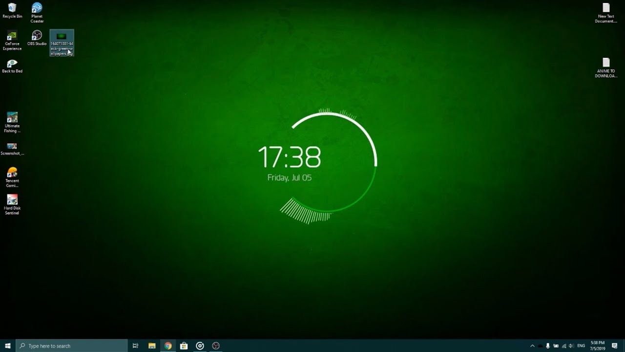 SIMPLE DESKTOP RAINMETER - CLEAN GREEN THEME - YouTube