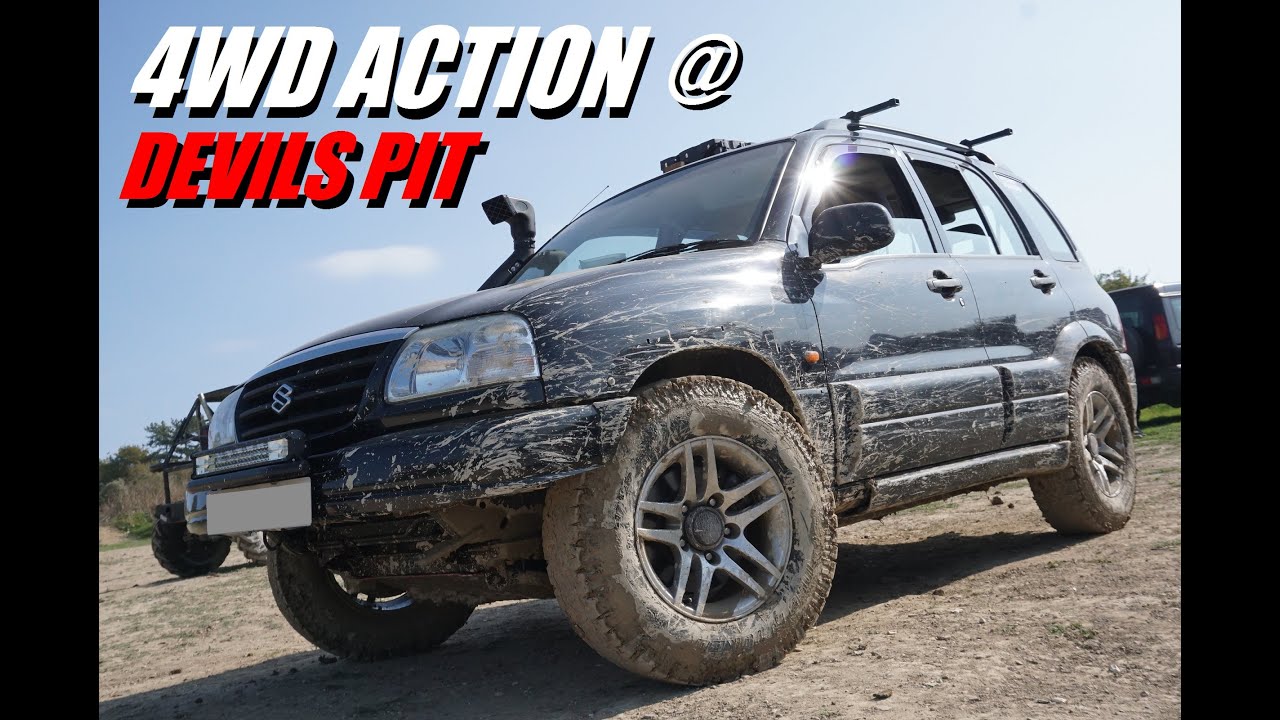 4WD OFF ROAD MUD FUN | POV Drive Suzuki Grand Vitara at the DEVILS PIT ...
