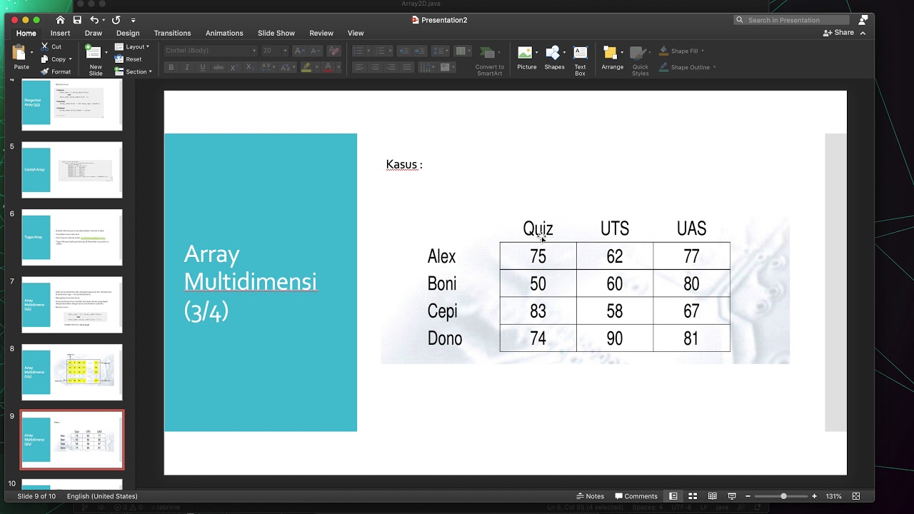 Algoritma & Struktur Data (Array Part 2) - YouTube