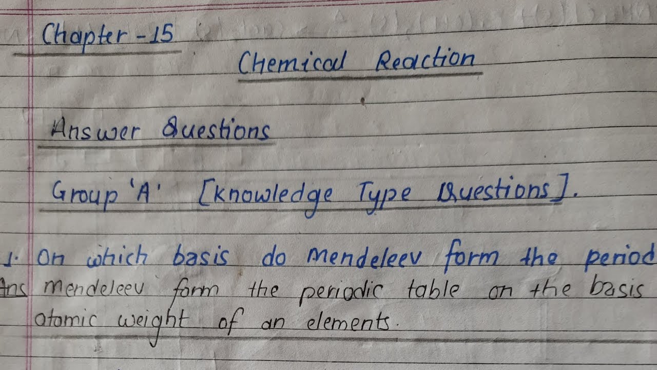 Science for SEE 2080,Chapter 15- Chemical Reaction. very important ...