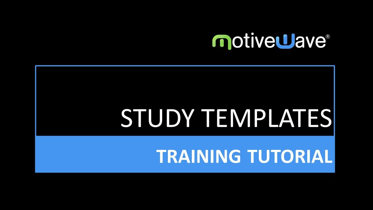 Study Templates in the MotiveWave Trading Platform - YouTube