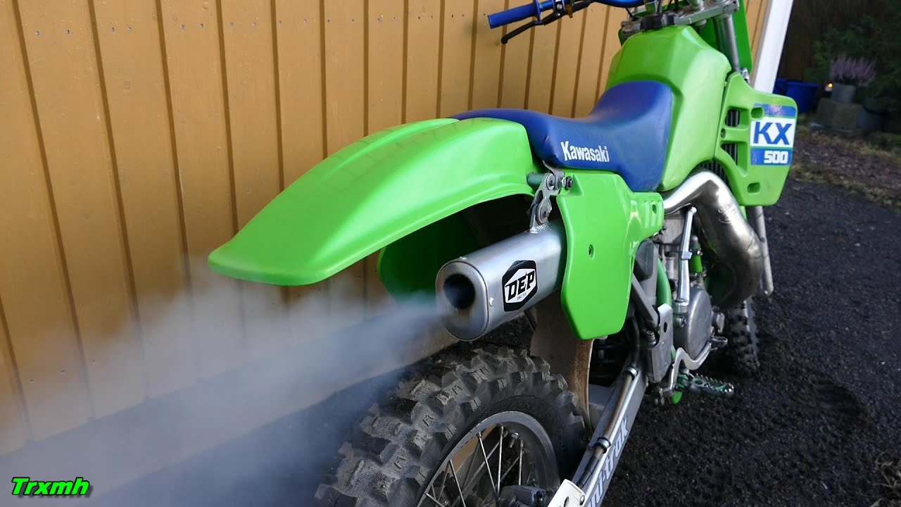 KX500 1988 Start Up and Sound (FMF Fatty and DEP) - YouTube