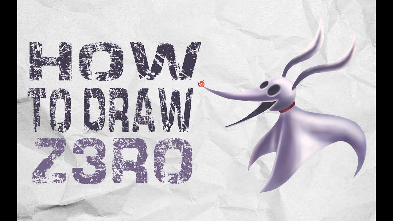 How to draw ZERO THE NIGHTMARE BEFORE CHRISTMAS [HALLOWEEN SPECIAL ...