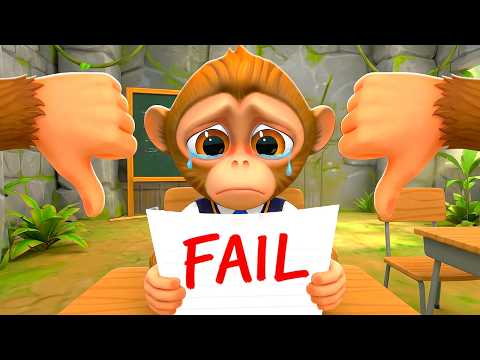 BABY MONKEY Fails His EXAMS At SCHOOL! (I Am Monkey)