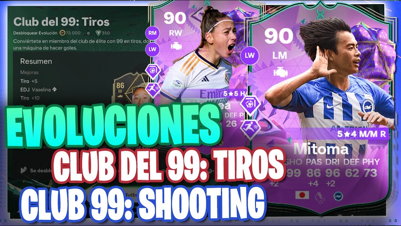 EVOLUCION: CLUB DEL 99: TIROS en EA FC 24 ¿Cuál es la mejor opción? ⭐ ...
