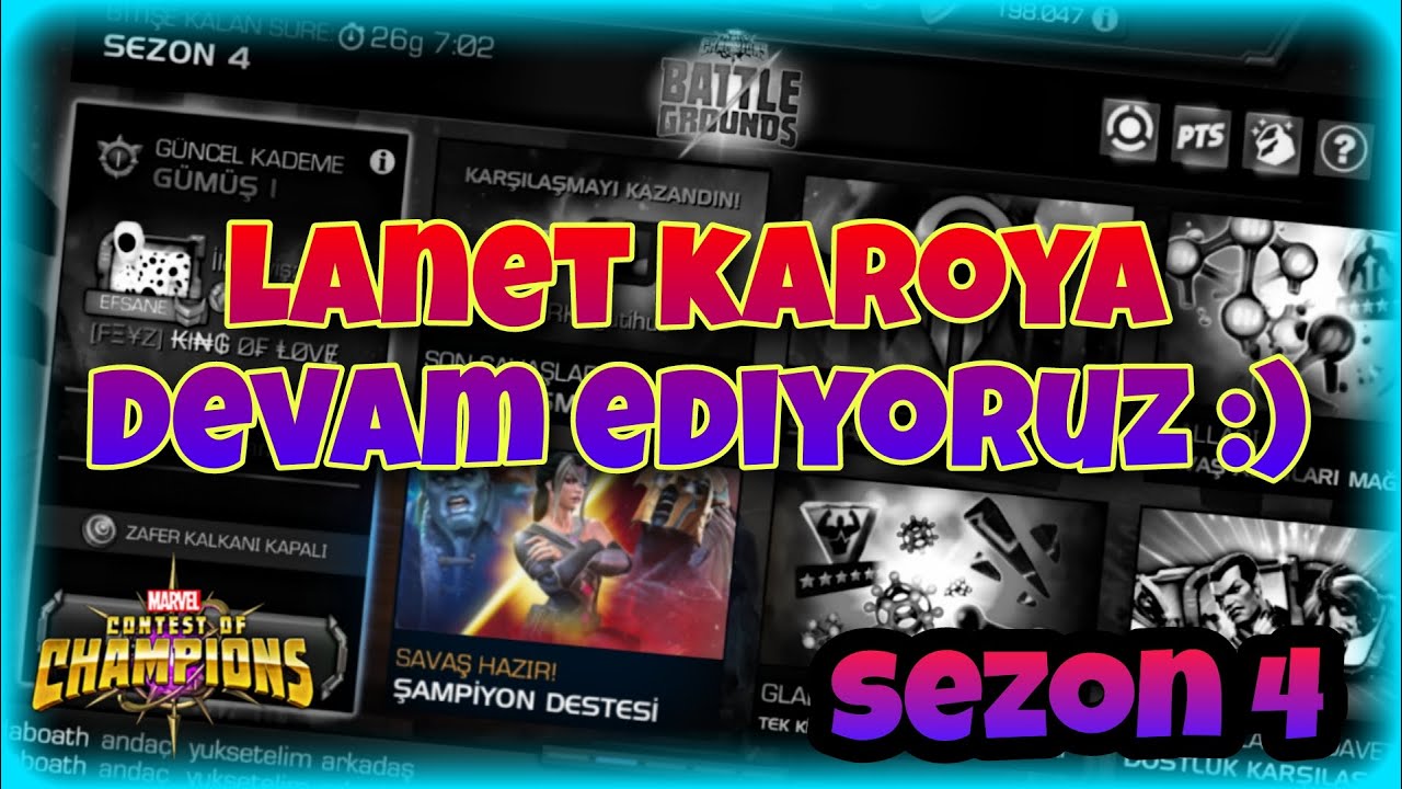 🔴 SAVAS ALANI SEZON 4 LANET KAROYA DEVAM :) | BATTLEGROUND | MCOC ...