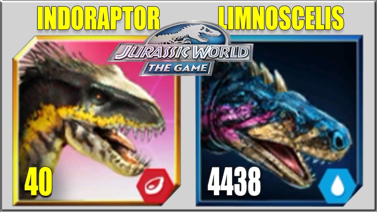 INDORAPTOR VS LIMNOSCELIS | JURASSIC WORLD THE GAME - YouTube