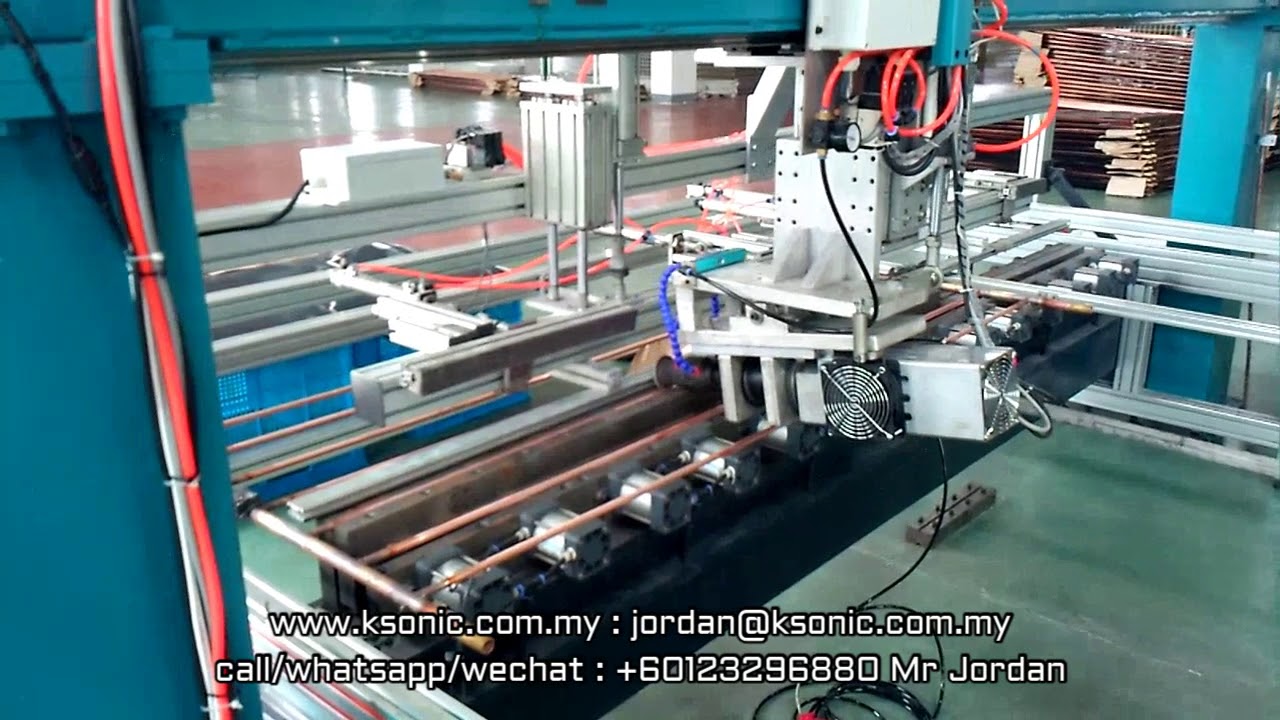 ULTRASONIC SEAM METAL WELDING SOLAR PLATE ROD - YouTube