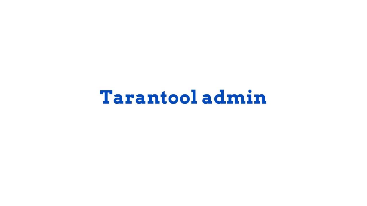 Tarantool web admin - YouTube