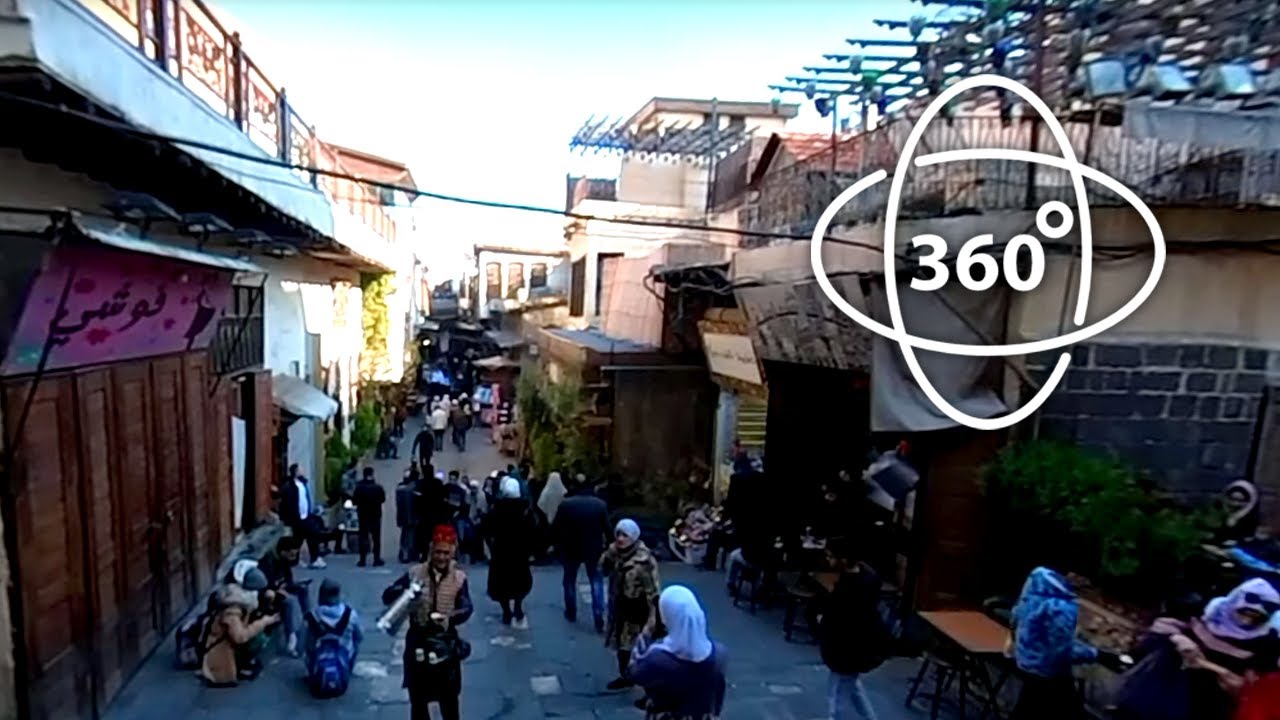 🌍 Explore the Ancient Streets of Damascus in Stunning 4K 360°! 🕌 - YouTube