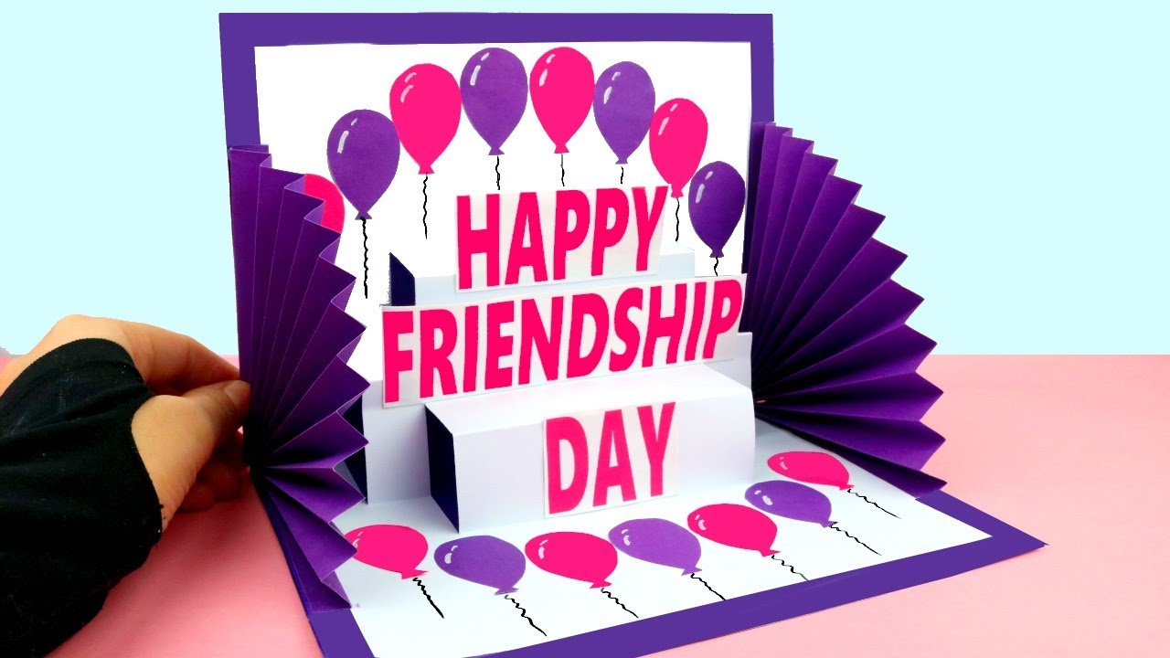 Friendship Day PopUp Card Idea | How To Make Friendship Day Card | Easy ...