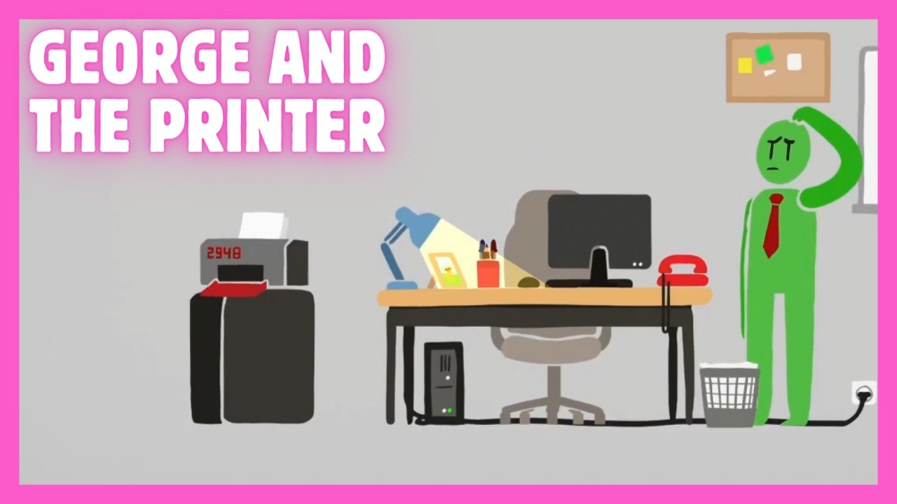 the printer at work just broke... 📄 一 george and the printer - YouTube