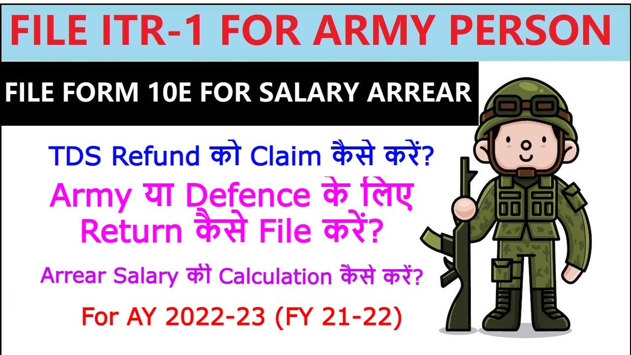 Filing ITR 1 Online 2022-23 for Army Person | ITR 1 Filing Online 2022 ...