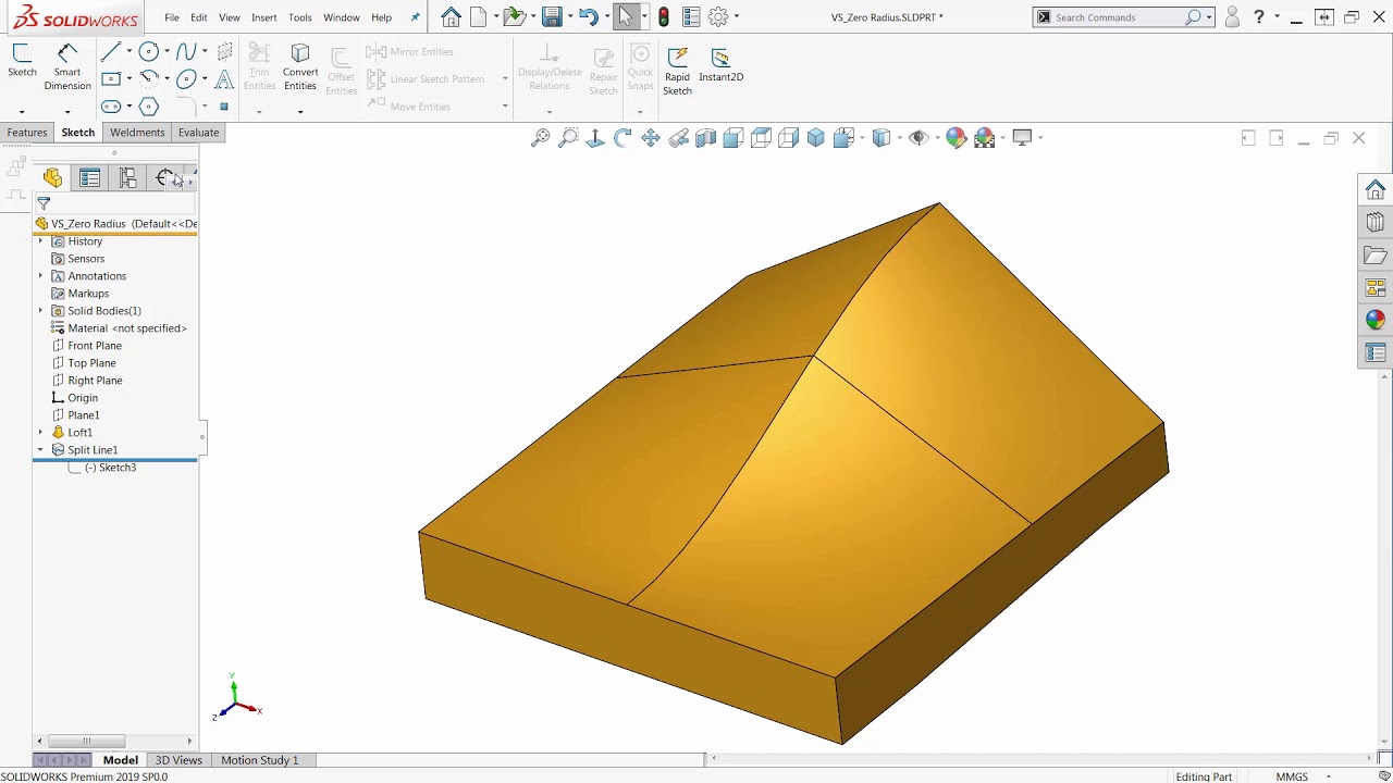 SOLIDWORKS Zero Radius Variable Fillet With Split Line YouTube solidworks-zero-radius-variable-fillet-with-split-line-youtube