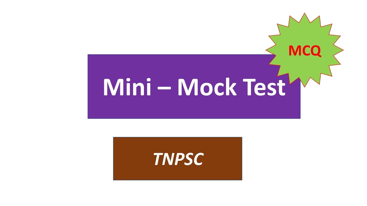 Mini mock test - Tnpsc - YouTube
