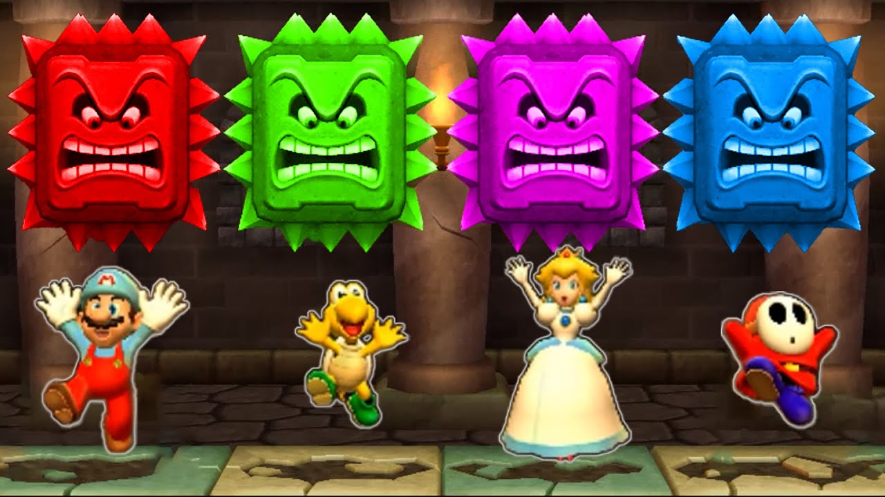 Mario Party 9! Minigames - Mario Vs Peach Vs Koopa Vs Shy Guy - YouTube